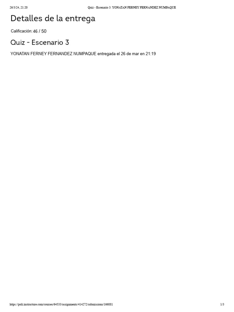 Quiz - Escenario 3 - YONATAN FERNEY FERNANDEZ NUMPAQUE | PDF | Seguridad de información | Modelo ...