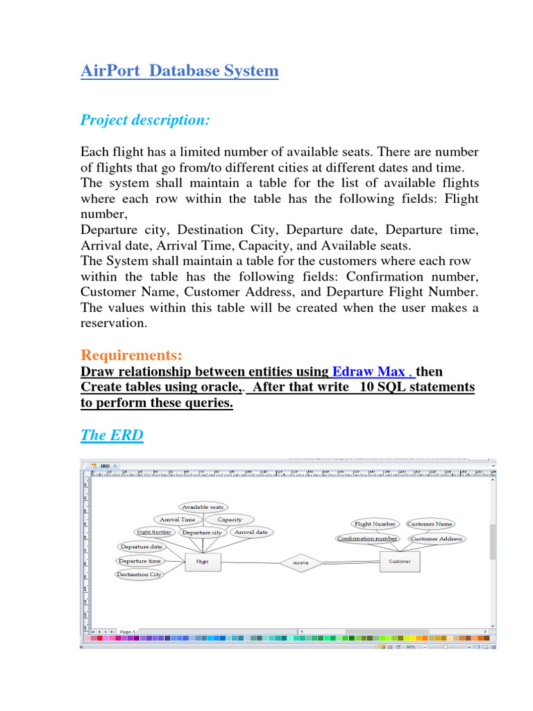 An Airline Reservations System | PDF | Table (Database) | Information ...