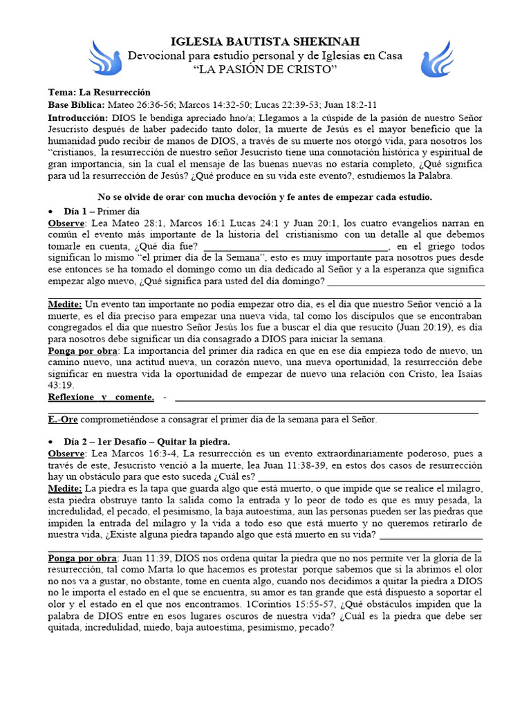 244 - Devocional 31 DE MARZO 2024 La Resurrección | PDF | La resurrección de Jesús | Juan el apóstol