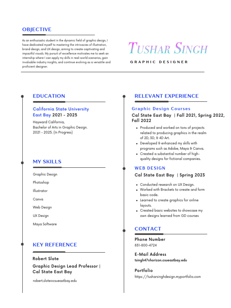 2024 Up To Date Resume - Tushar | PDF | Graphic Design | Web Design
