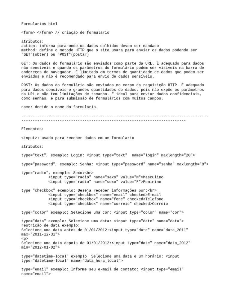 Formularios HTML | PDF | Informática
