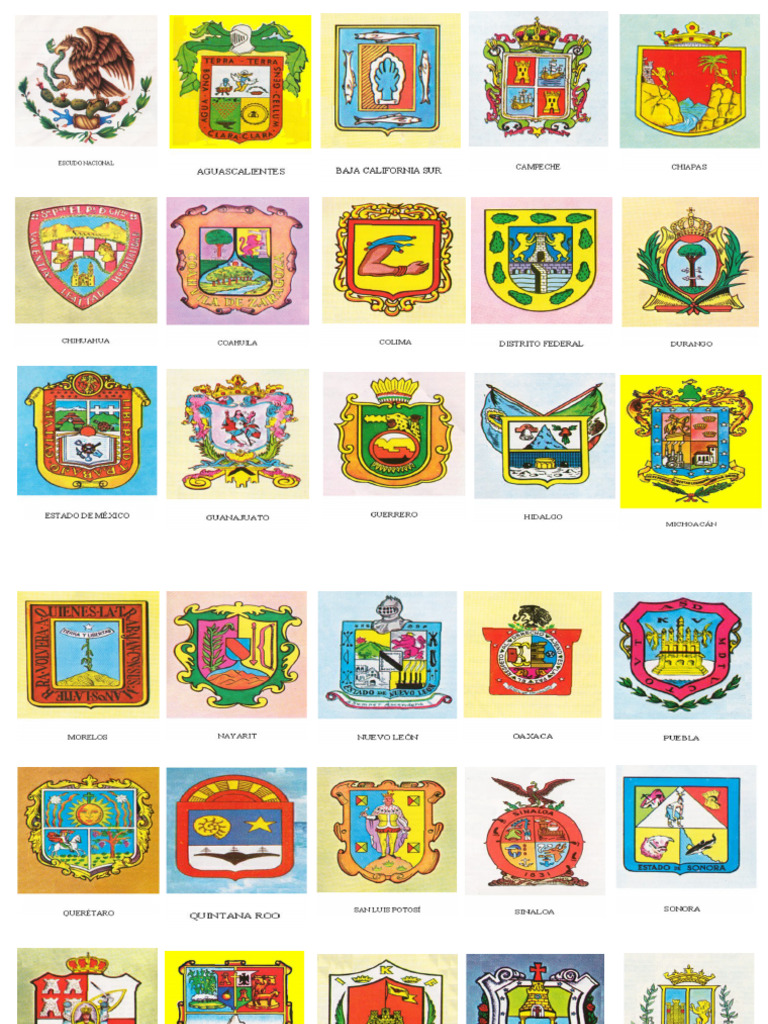 Escudos de Los Estados de La Republica Mexicana | PDF