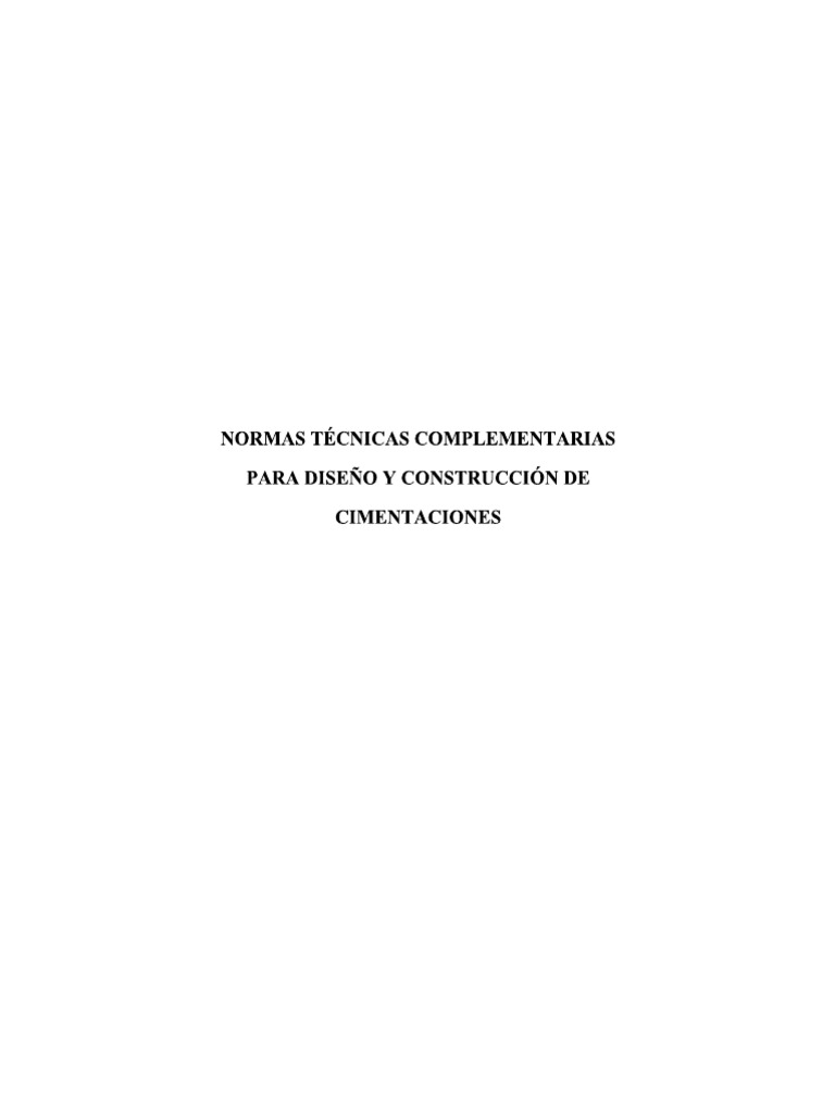 Normas Técnicas Complementarias | PDF