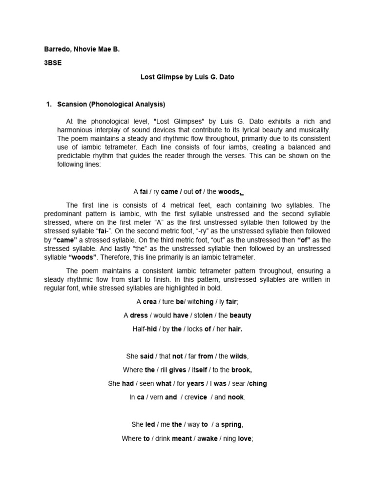 Lost Glimpse | Download Free PDF | Verb | Adverb