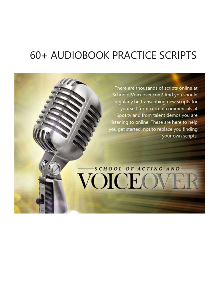 60 Audiobook Practice Scripts | PDF | Experience