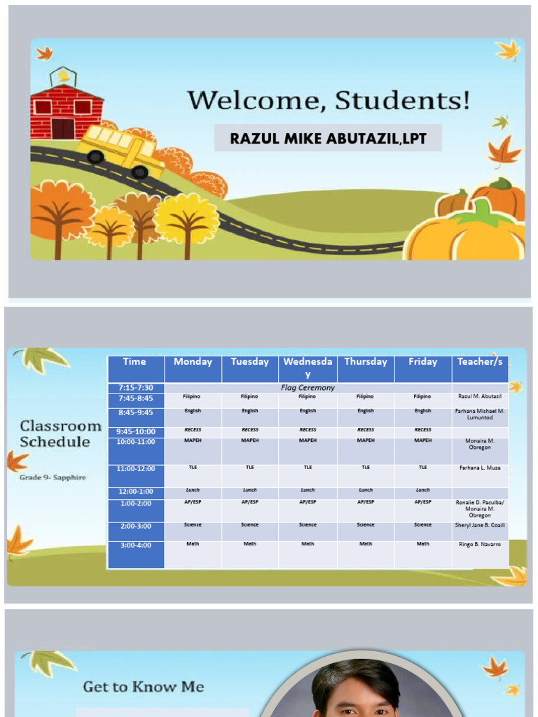 Classroom rules and orientation | PDF