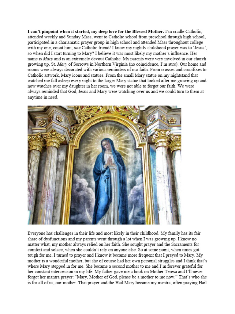 Testimony With Mama Mary | PDF | Mary, Mother Of Jesus | Prayer