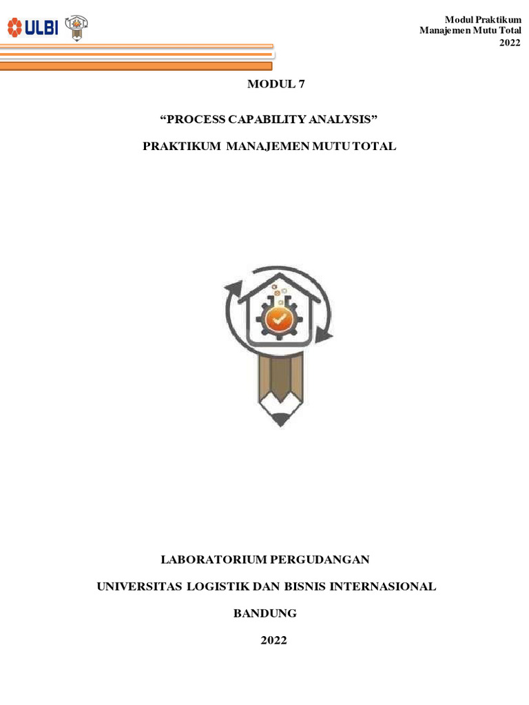 Modul 7 Process Capability Analysis - 2022 | PDF