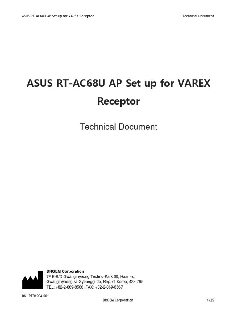 ASUS RT-AC68U AP Set Up For VAREX Receptor | PDF | Ip Address | Power Supply