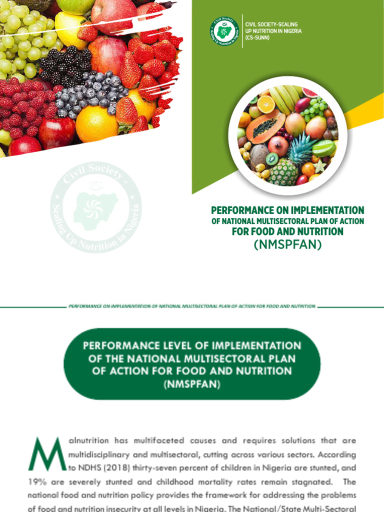Scorecard On Performance Level of Implementation of The National Multisectoral Plan of Action ...