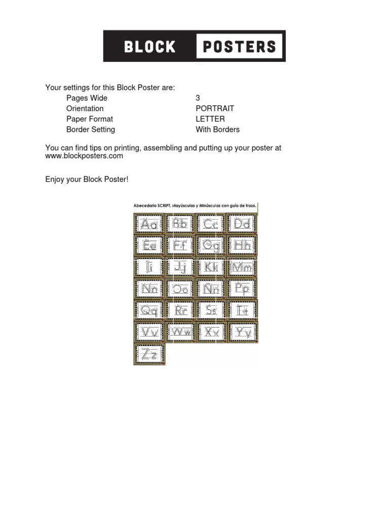 Create Block Poster: Settings Guide | PDF