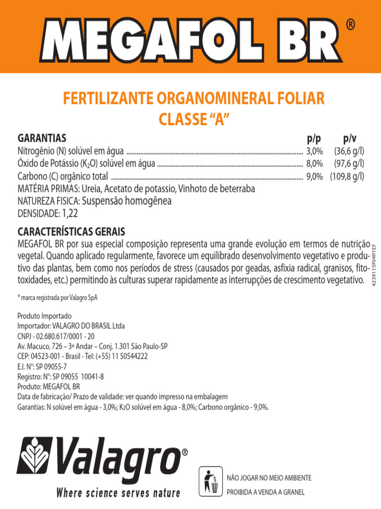 documents-4239115F04P1EFER MEGAFOL BR 5L | PDF | Agricultura | Cultivo