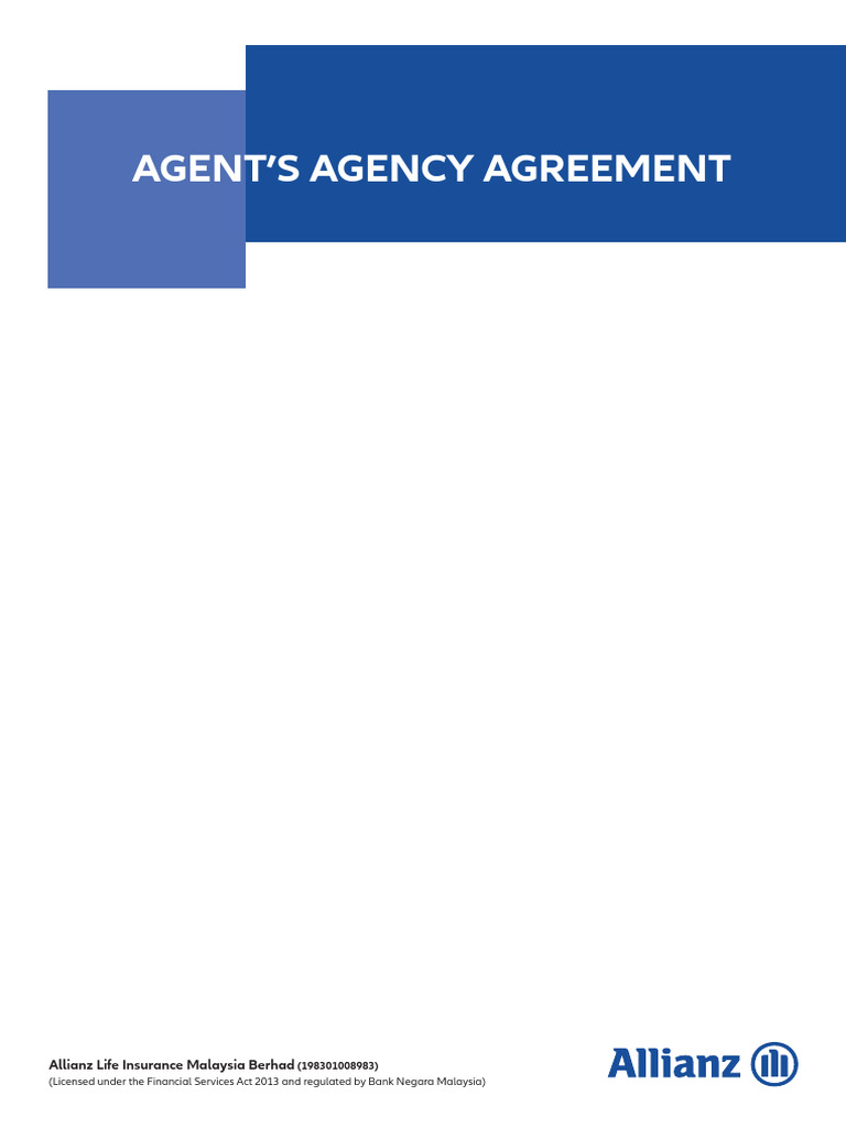 Allianz Life Insurance Agent Agreement | PDF | Law Of Agency | Insurance