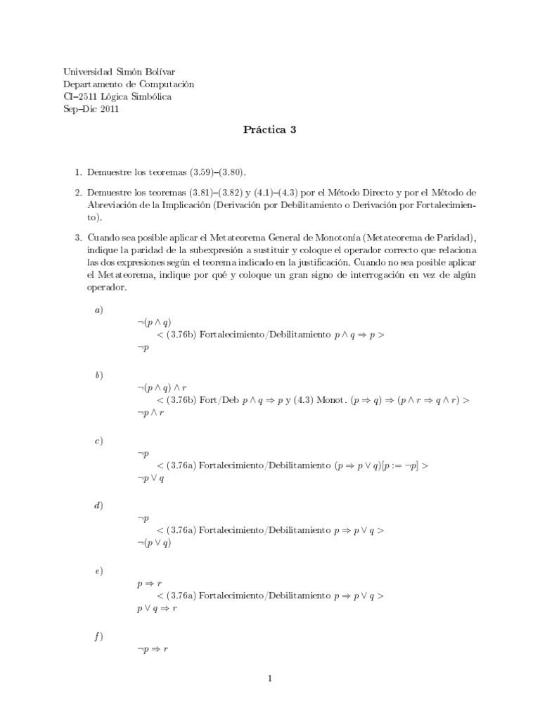 Ci 2511 Practica 4 Calculoproposicional | PDF | Robo | Lógica