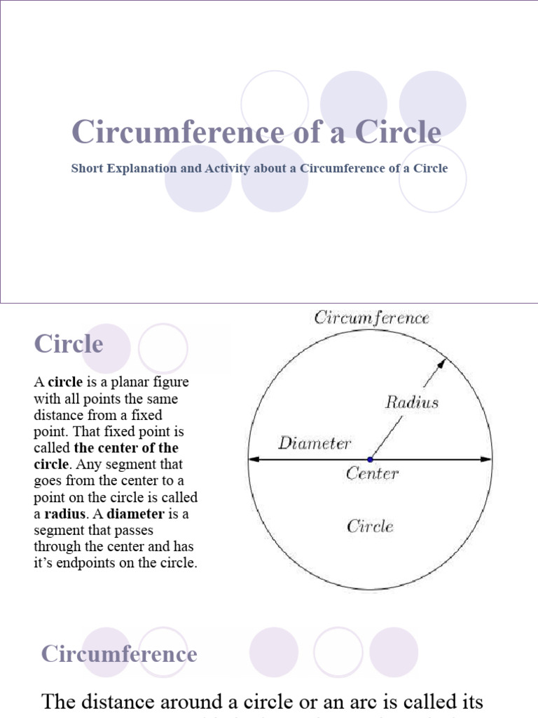 Circumference of A Circle | PDF | Circle | Radius