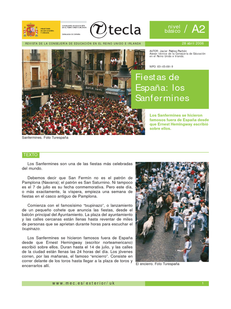 Sanfermines: Historia y Tradiciones | PDF | Eventos recurrentes ...