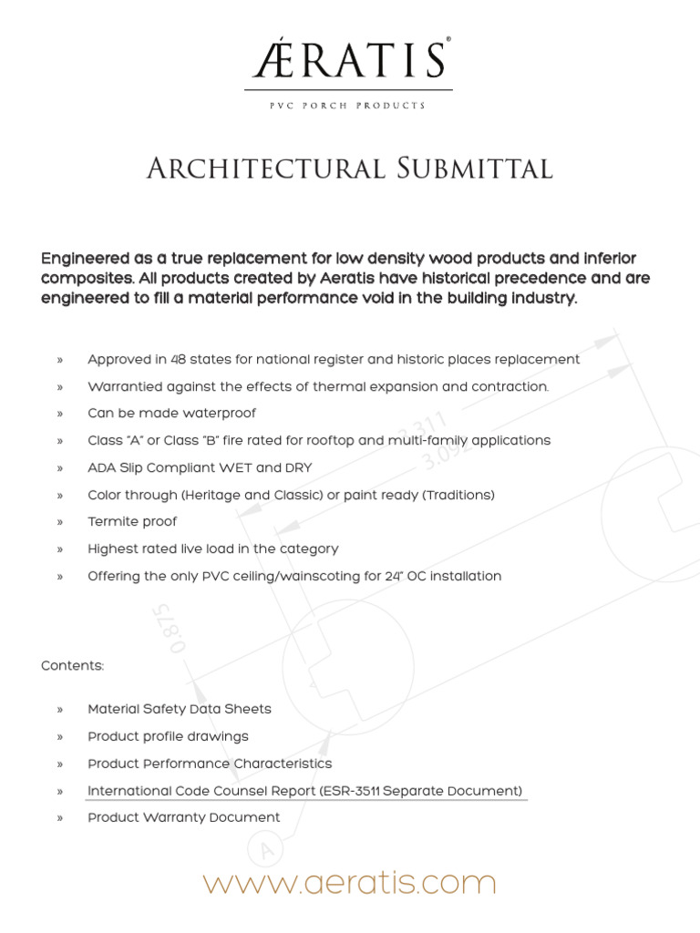 Fdocuments - in - Architectural Submittal Aeratis Astm E84 Astm f1679 Astm d696 Astm d198 Astm ...