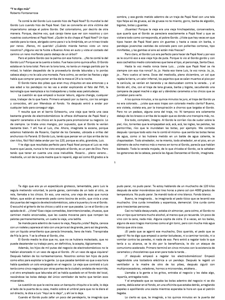 FONTANARROSA - Y te digo más (Para imprimir) | PDF | Papá Noel