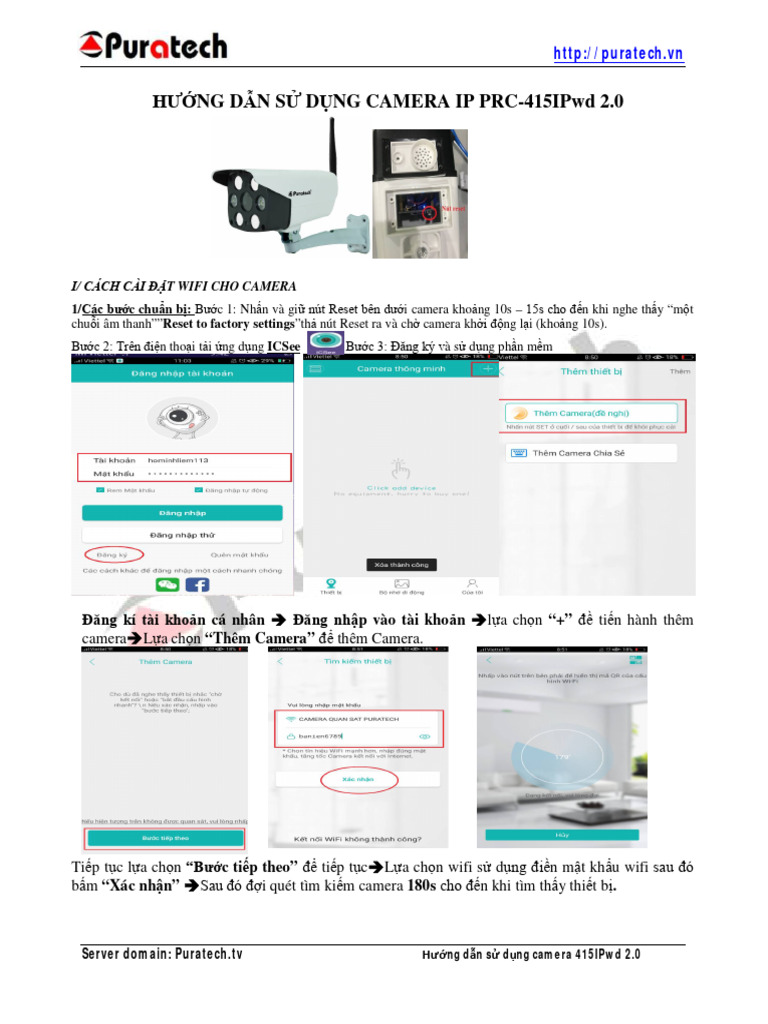 HDSD Camera PRC415IPwd 2.0 | PDF