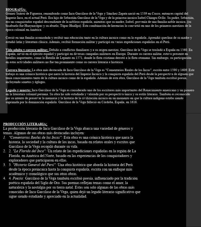 IV B Huanca León PPT Tema 3 Inca Garcilaso de La Vega of | PDF | Imperio Inca