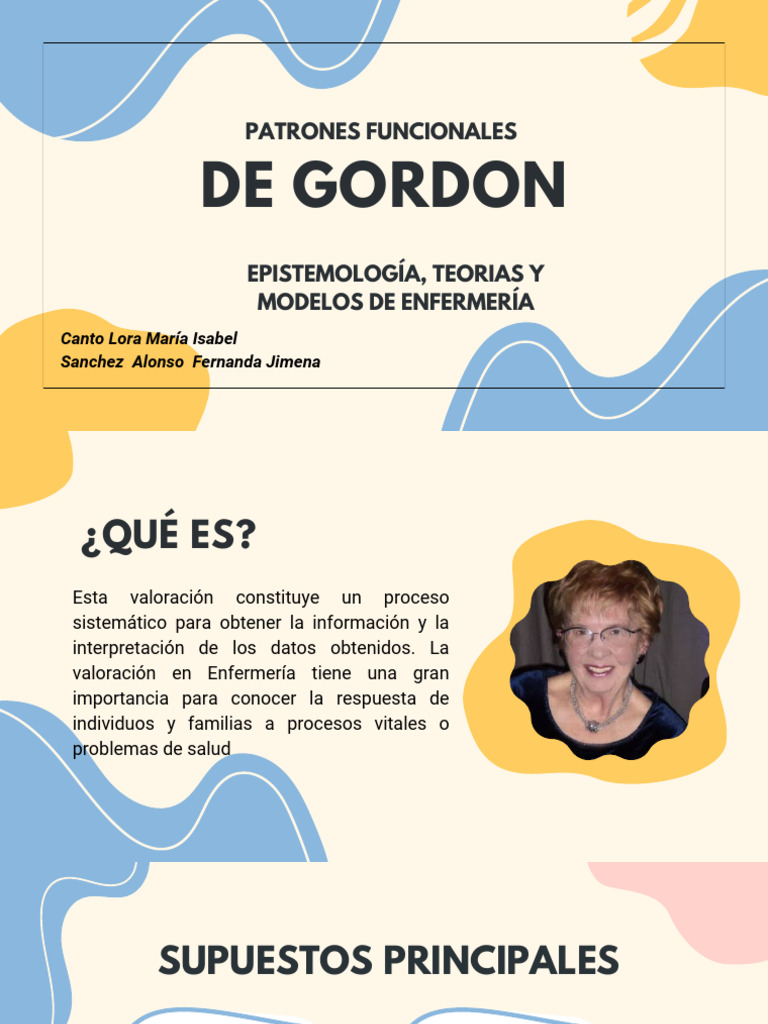 Patrones Funcionales de Gordon | PDF | Enfermería | Ciencias del comportamiento