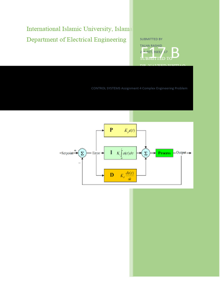 Assignment4_CEP -Fahad | PDF | Control Theory | Electrical Engineering