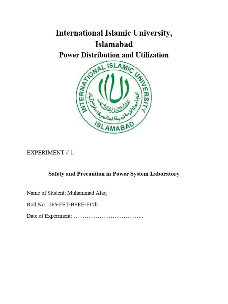 Lab 1 - Safety and Precaution - Asd | PDF | Fuse (Electrical) | Insulator (Electricity)