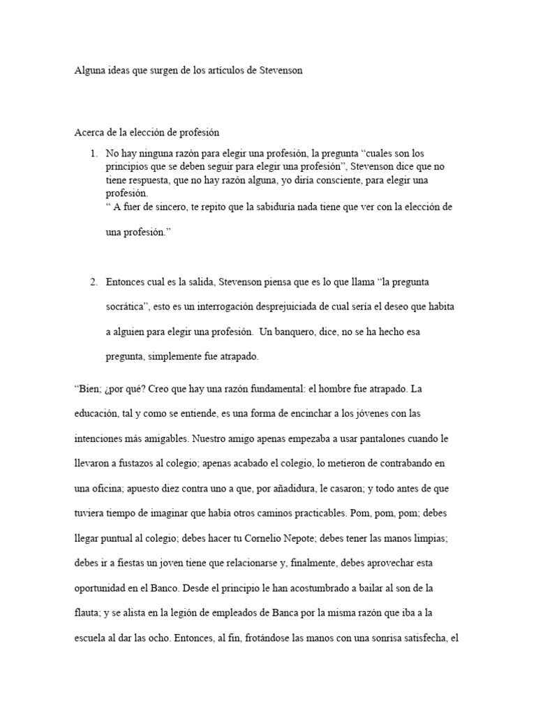 Alguna Ideas Que Surgen de Los Artículos de Stevenson | PDF | Arte | Poesía