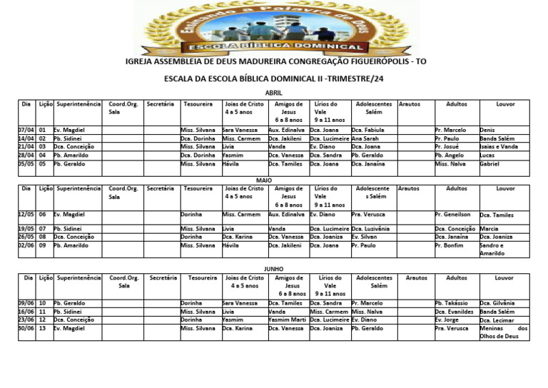 Escala EBD II Trimestre 2024 | PDF