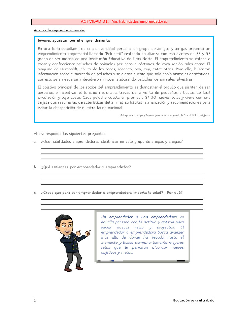 CLASE EPT 1.3 | PDF | Iniciativa empresarial