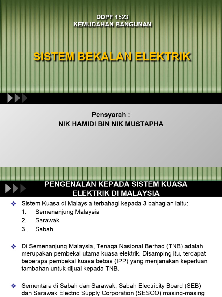 Sistem Bekalan Elektrik | PDF