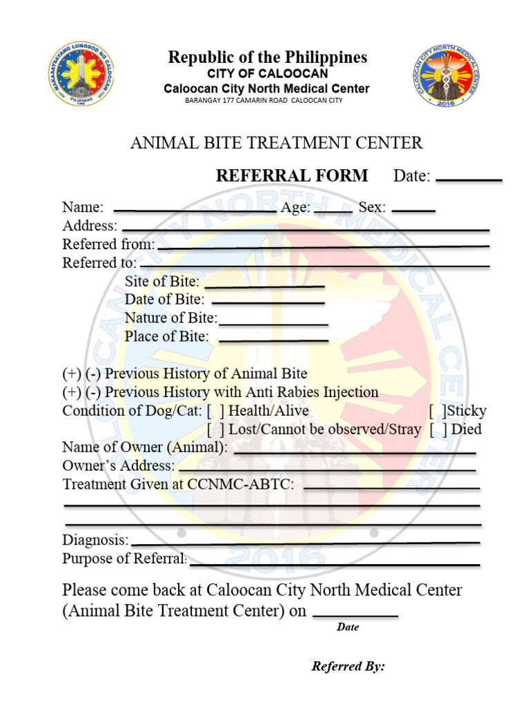 Caloocan Animal Bite Treatment Referral | PDF