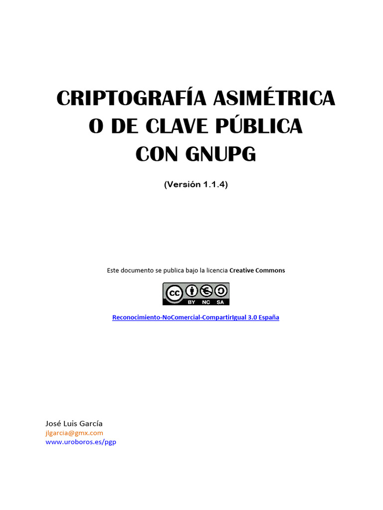 Criptografia Asimetrica o de Clave Publica Con GnuPG | PDF ...