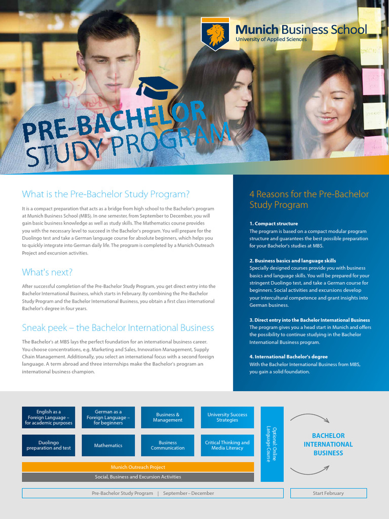 Pre-Bachelor Study Program Overview | PDF | Bachelor's Degree ...