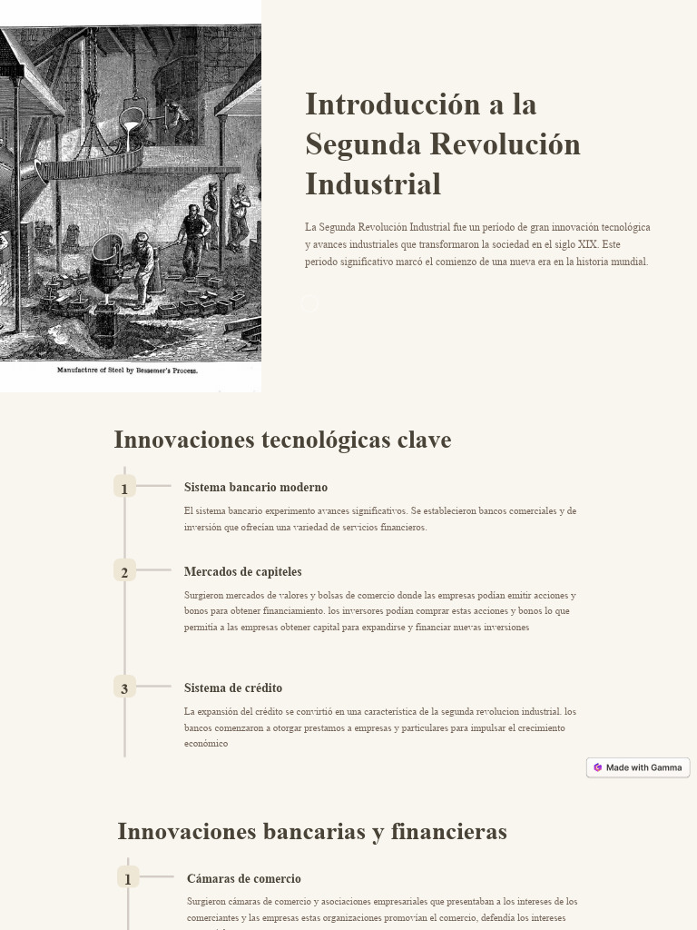 Introduccion A La Segunda Revolucion Industrial | PDF | Comercio | Bancos