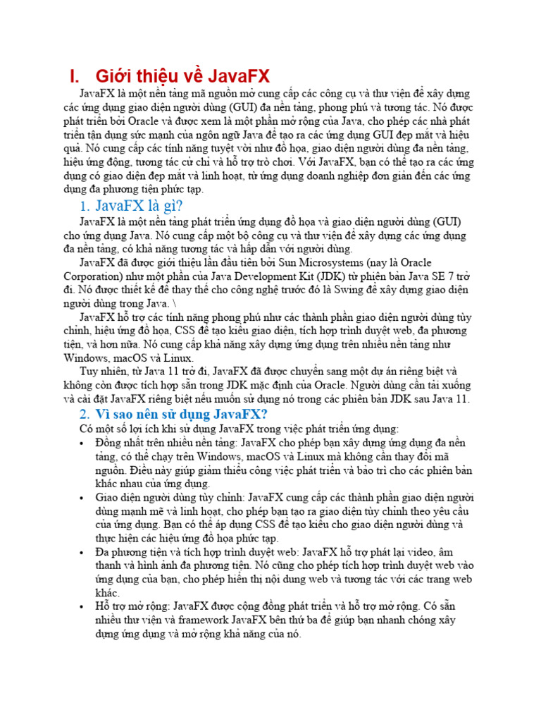 Giới thiệu về JavaFX | PDF