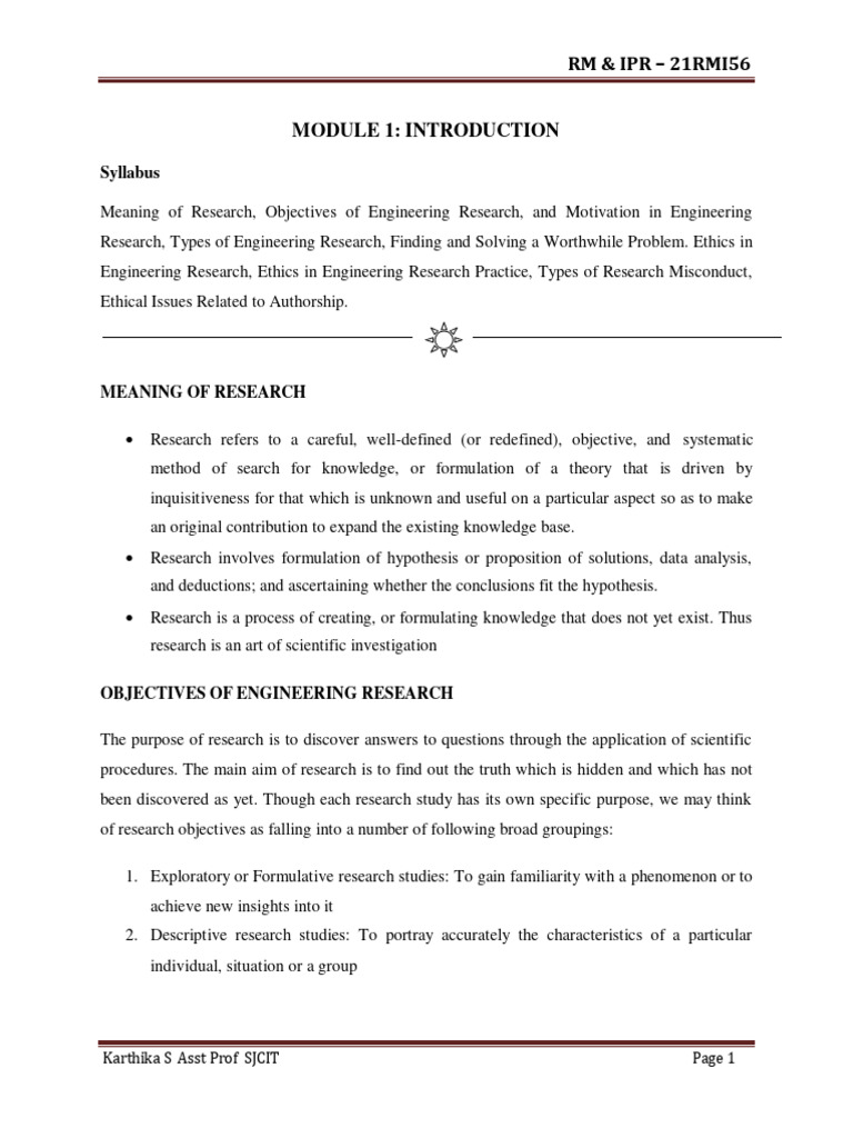 RM Unit 1 - Modified | PDF | Plagiarism | Hypothesis