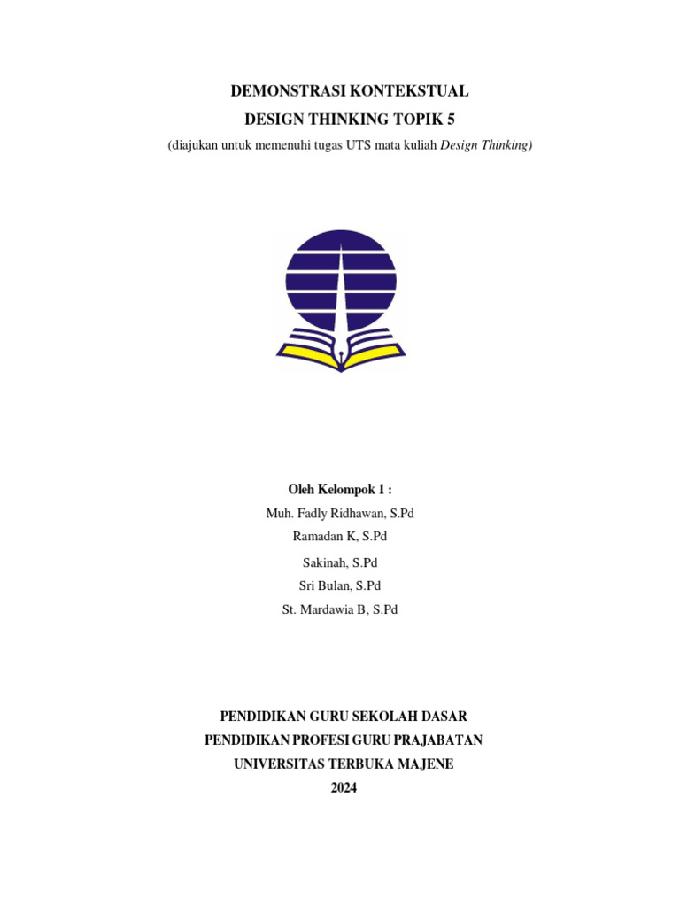 Demonstrasi Kontekstual Topik 5 Design Thinking | PDF | Karier & Perkembangan
