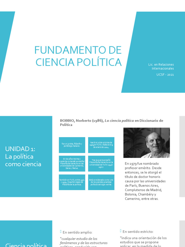 Bobbio - Ciencia Política | PDF | Science | Ciencias Políticas