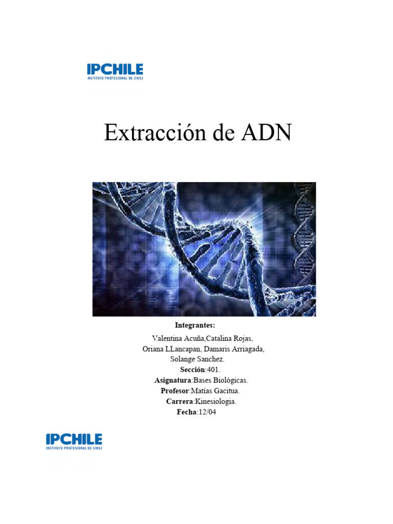 Extracción de ADN | PDF | Adn | Genética