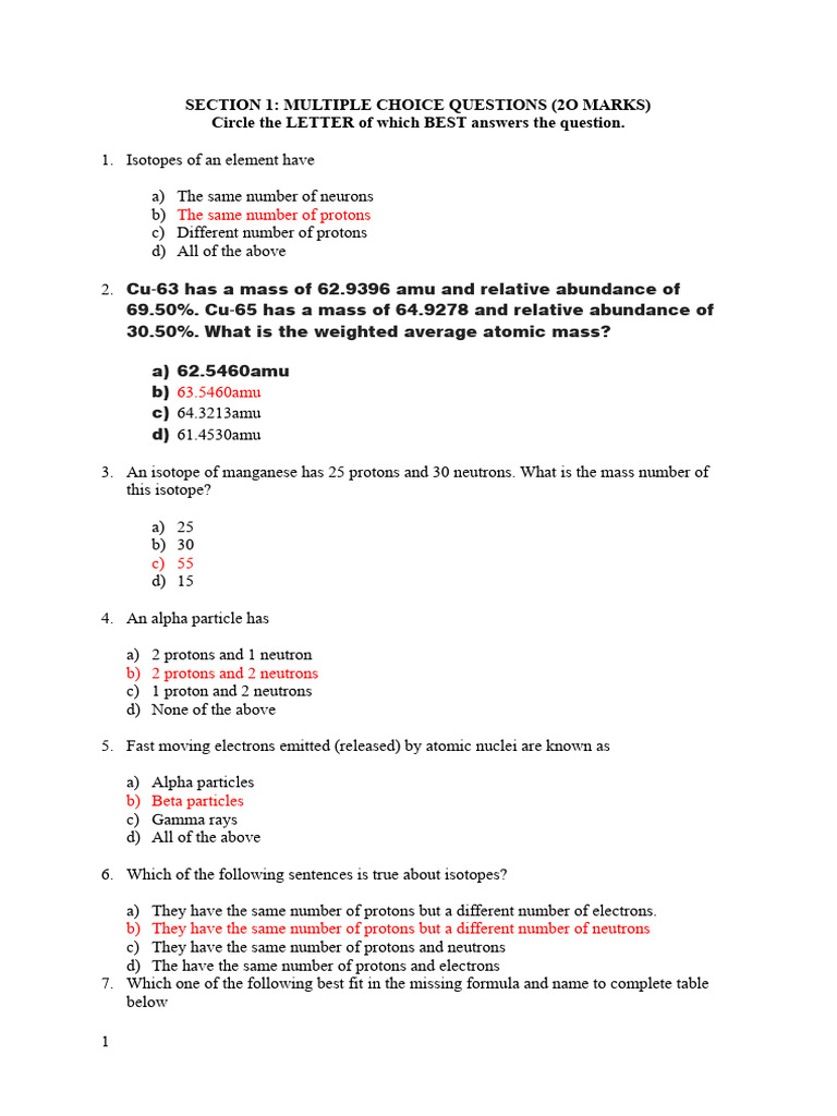 Form 5 Science Term 1 Exam 24 With Ans Key | PDF | Chemical Compounds ...