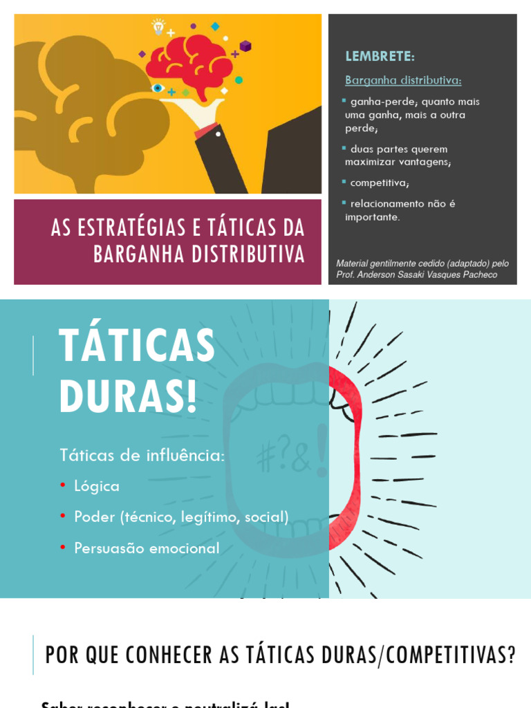 Táticas da Barganha Distributiva | PDF | Negociação