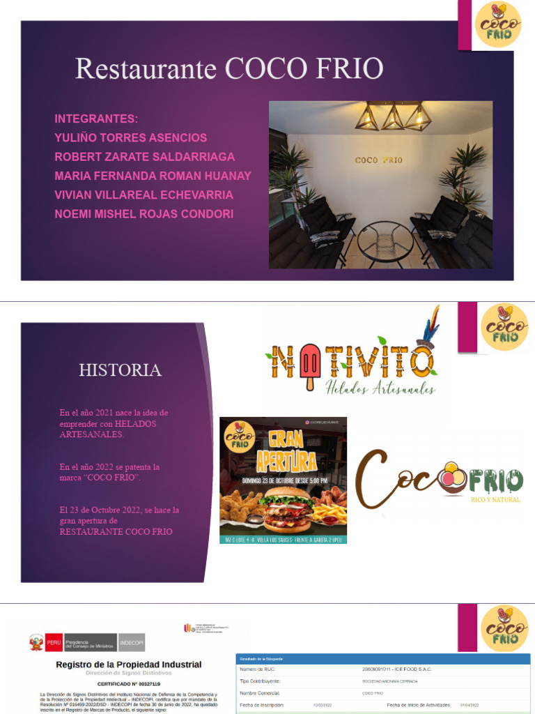 Restaurante COCO FRIO | PDF | Alimentos | Business