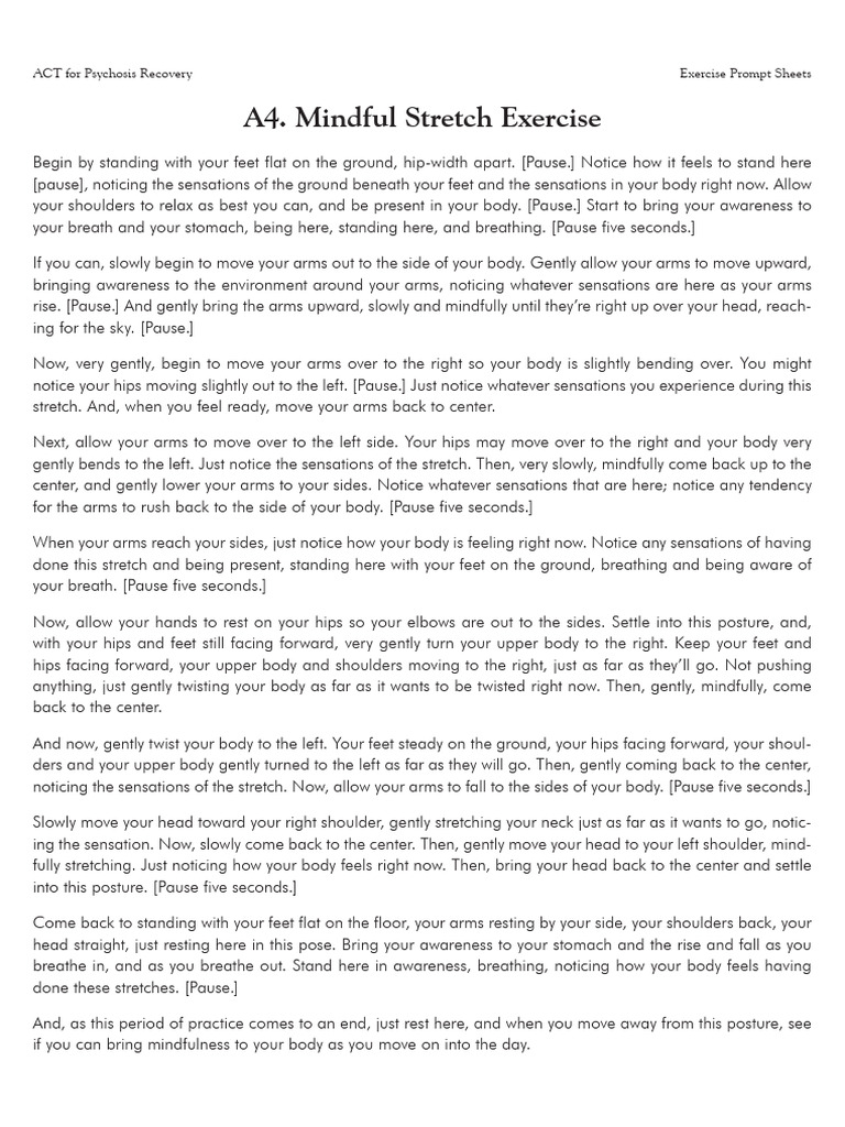 A4 Mindful Stretch Pdf