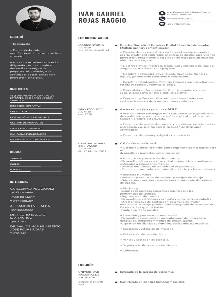 CV - Iván Rojas 2024 | PDF | Iniciativa empresarial | Sector privado