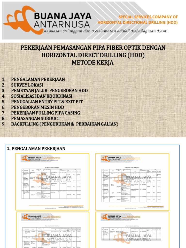 Metode Kerja HDD Fiber Optik | PDF