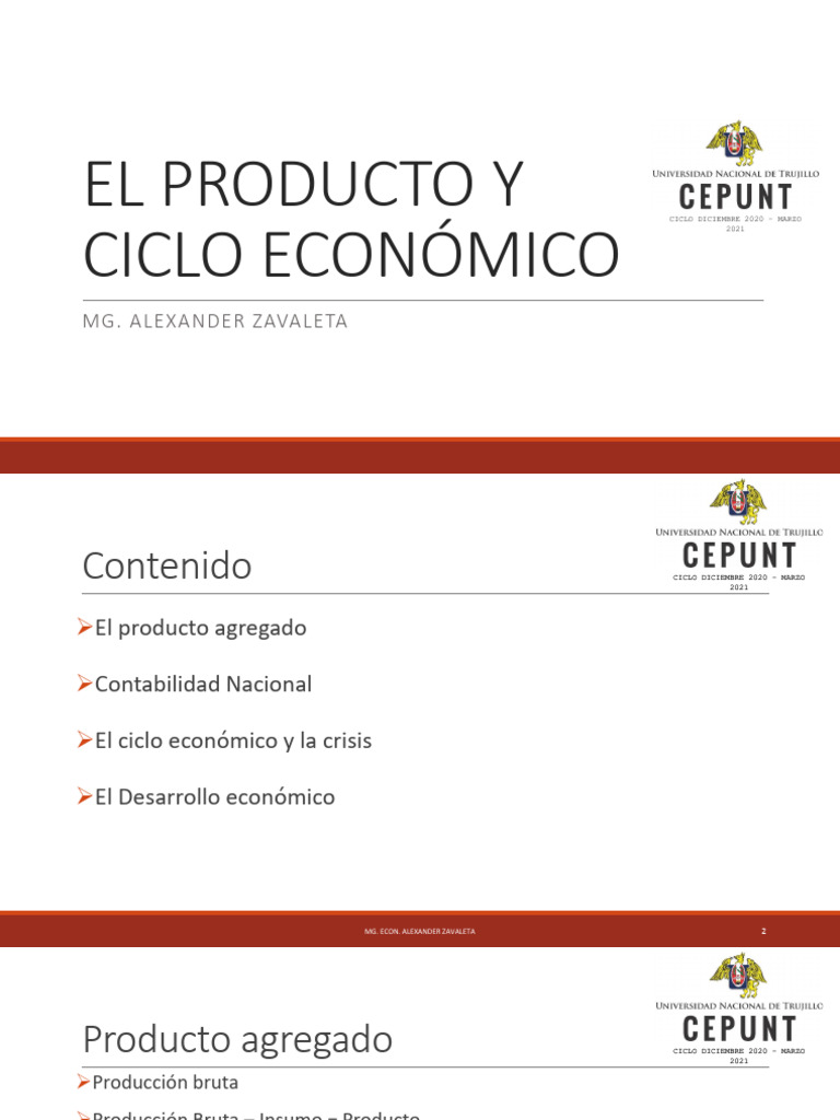 15 El producto y ciclo economico (PRESENT) | PDF | Producto Interno Bruto | Crecimiento económico