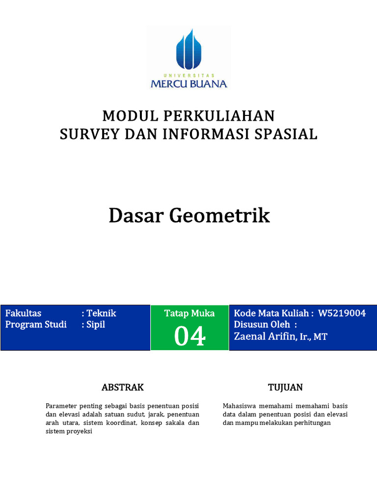 Penerapan Proyeksi Peta Geometrik | PDF
