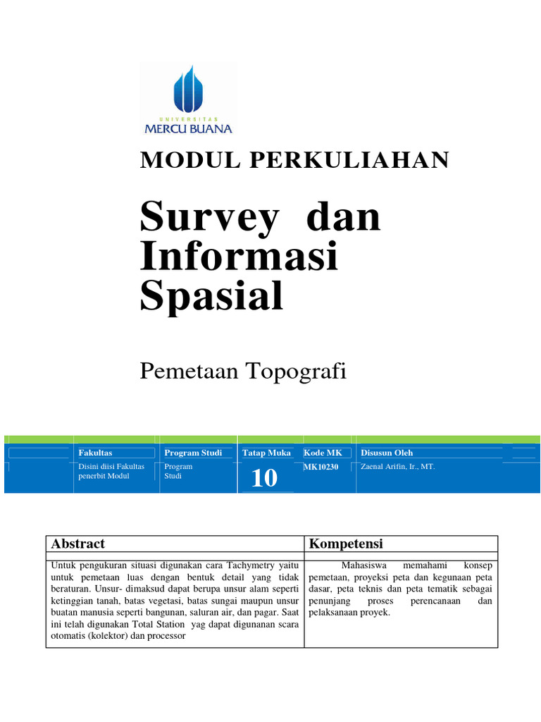 10 Modul 10 Pemetaan Topografi Pdf