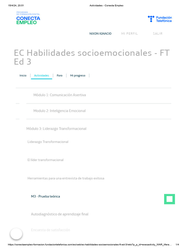 Actividades - Conecta Empleo | PDF | Liderazgo | Ciencia cognitiva